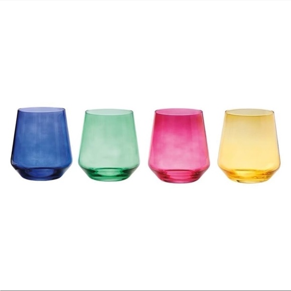 Aldi | Dining | Aldi Rainbow Wine Glasses 4 Pack | Poshmark